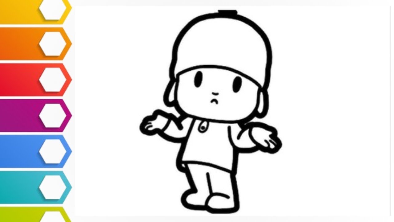 cute pocoyo drawing🥰l easy drawing for kids💗l POCOYO l drawing l pocoyo ...