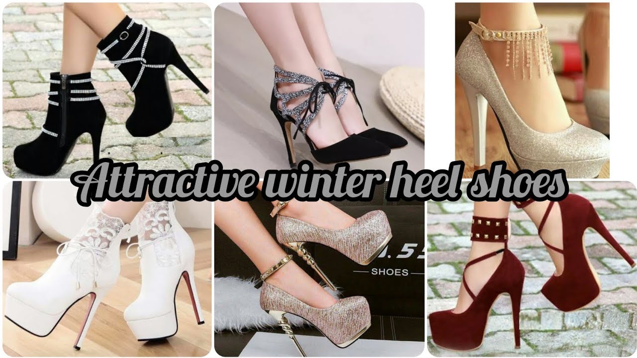 attractive winter heels designs||stylish winter heel shoes collection ...