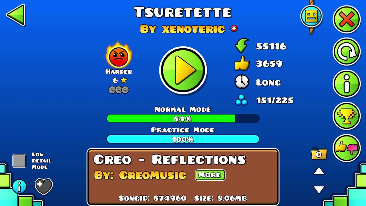 Geometry Dash ~ Tsuretette {Creo - Reflections} - YouTube