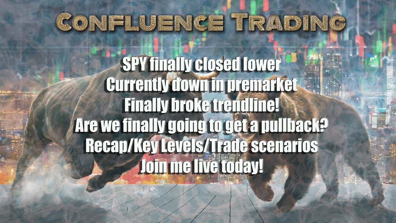 SPY finally closed lower. Currently down in premarket. Finally broke ...