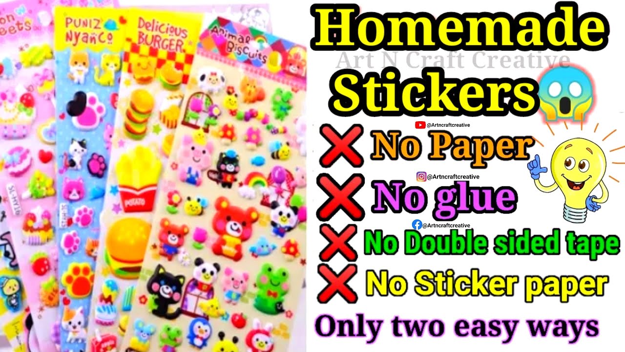 DIY Stickers 😱 without paper without glue without double sided tape ...
