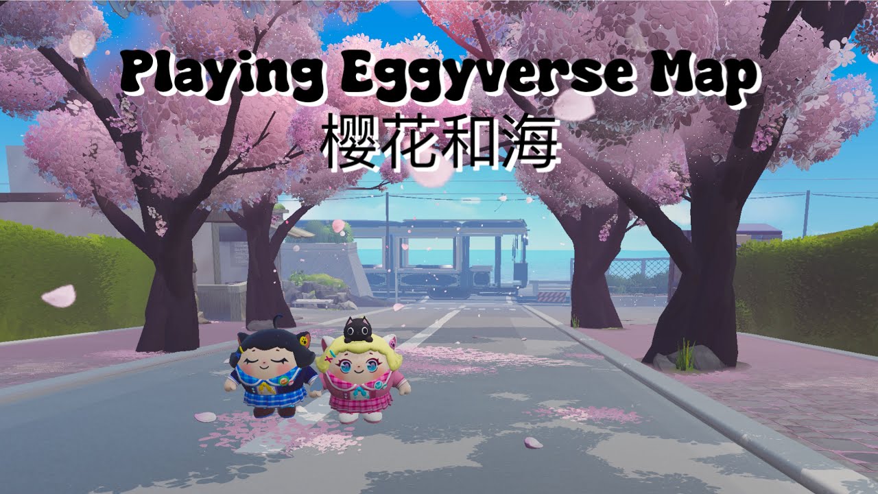 Playing Eggyverse Map 樱花和海 (Eggy Party) - YouTube