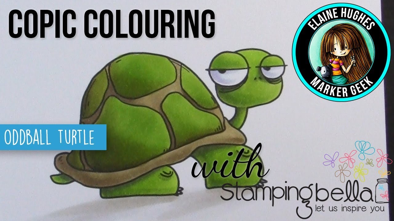 Copic Colouring Stamping Bella 2019: Oddball Turtle rubber stamp set ...