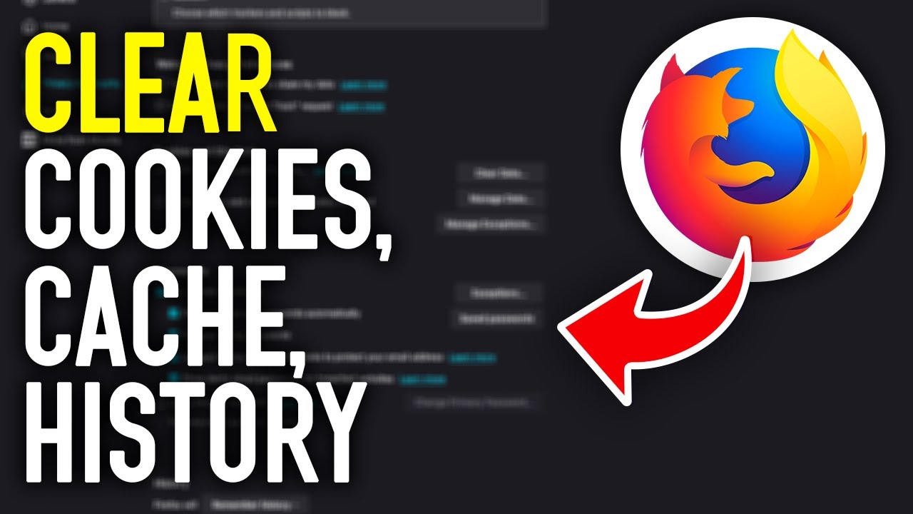 How To Clear Cookies/Cache/Browsing History On Firefox - YouTube