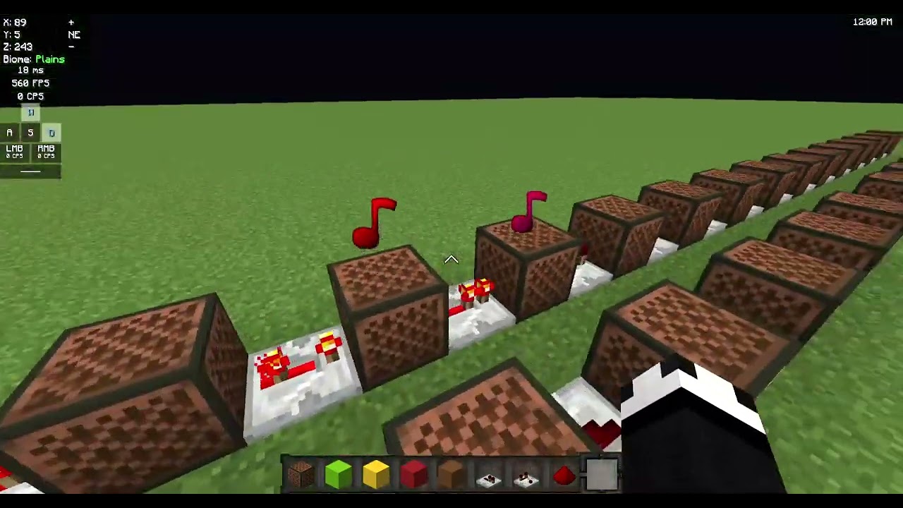 Rick Roll with note blocks in minecraft @short @cubehard @minecraft ...