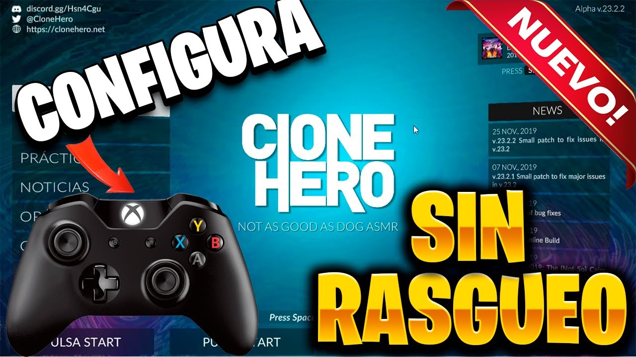 Como configurar tu mando SIN RASGUEO para CLONE HERO fácil y rapido ...