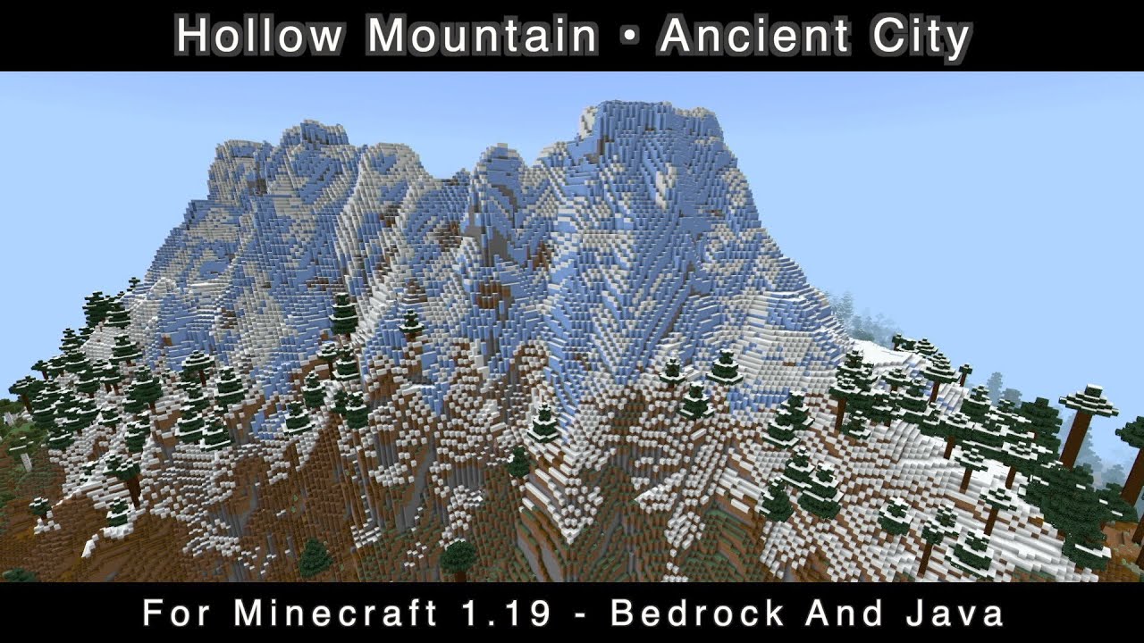 Hollow Mountain With Ancient City - Minecraft 1.19 (Bedrock and Java ...