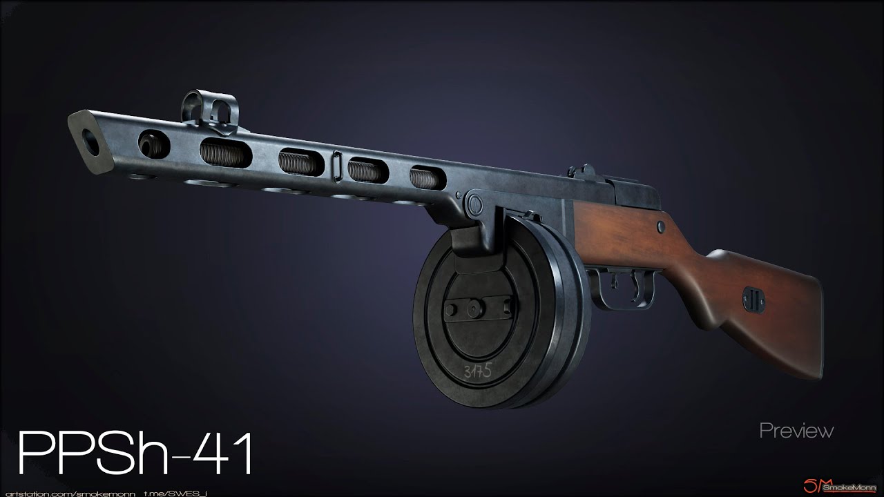 PPSh-41 (Soviet submachine gun designed by Georgy Shpagin) - YouTube
