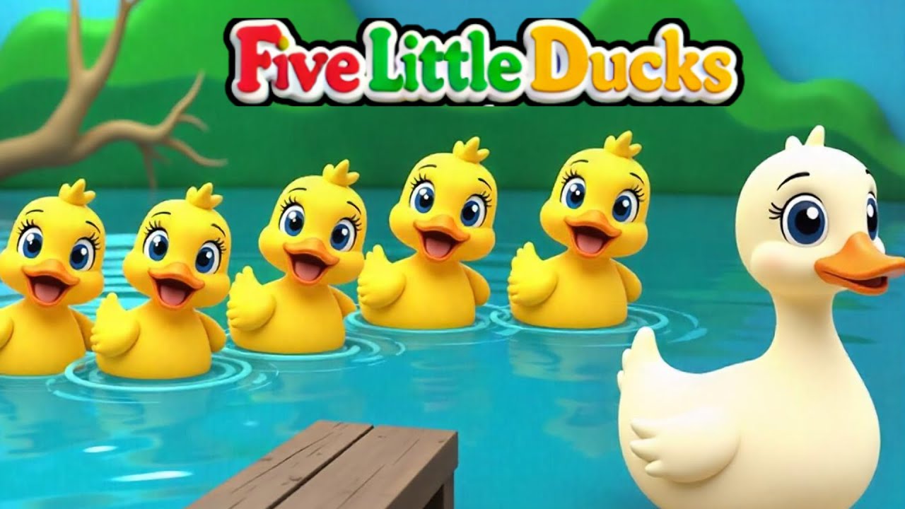 "Five Little Ducks Went Out One Day | AI Animated Nursery Rhyme to ...
