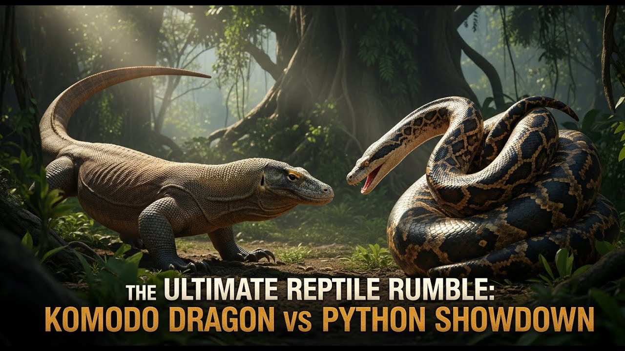 the ultimate reptile rumble komodo dragon vs python showdown - YouTube