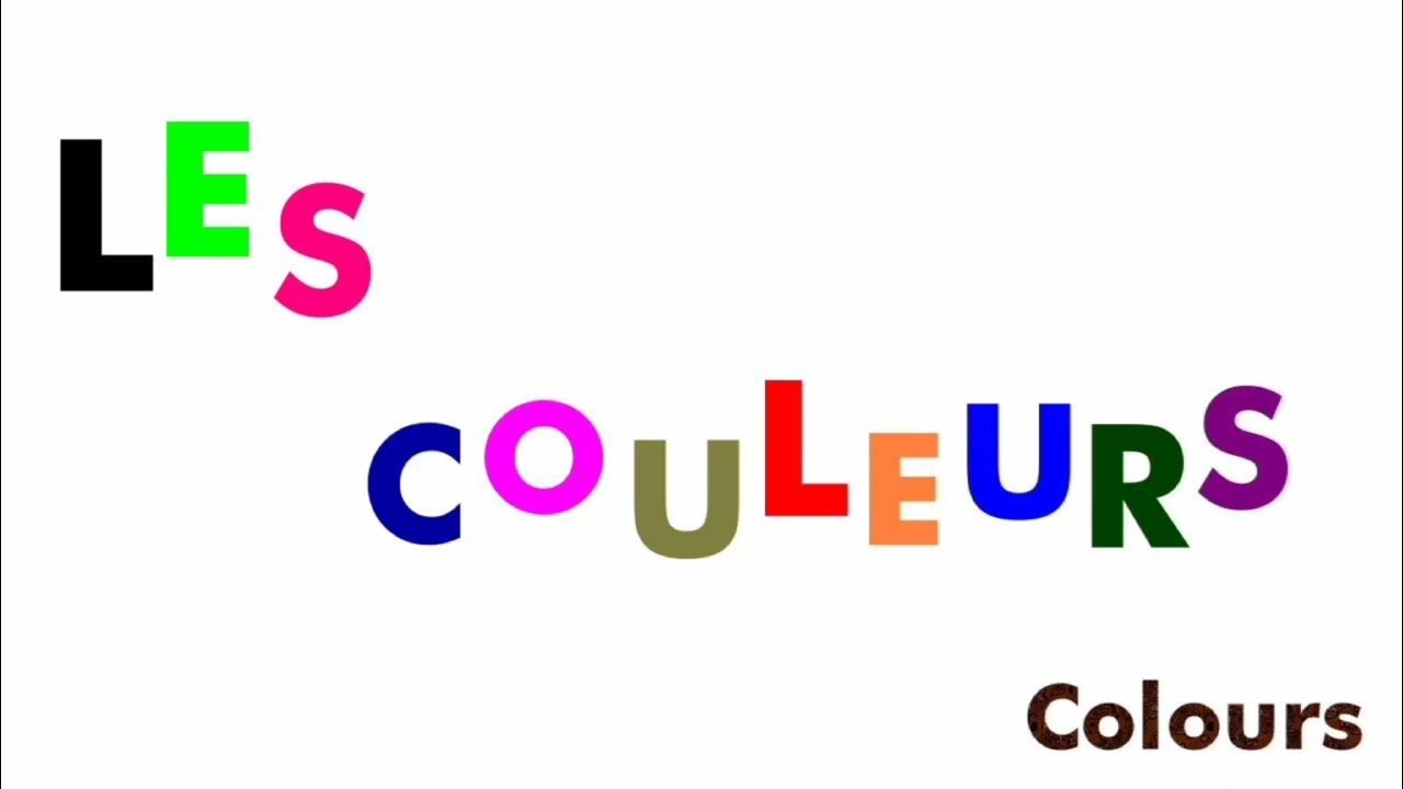 Colours in French (Les couleurs) Part 1 - YouTube