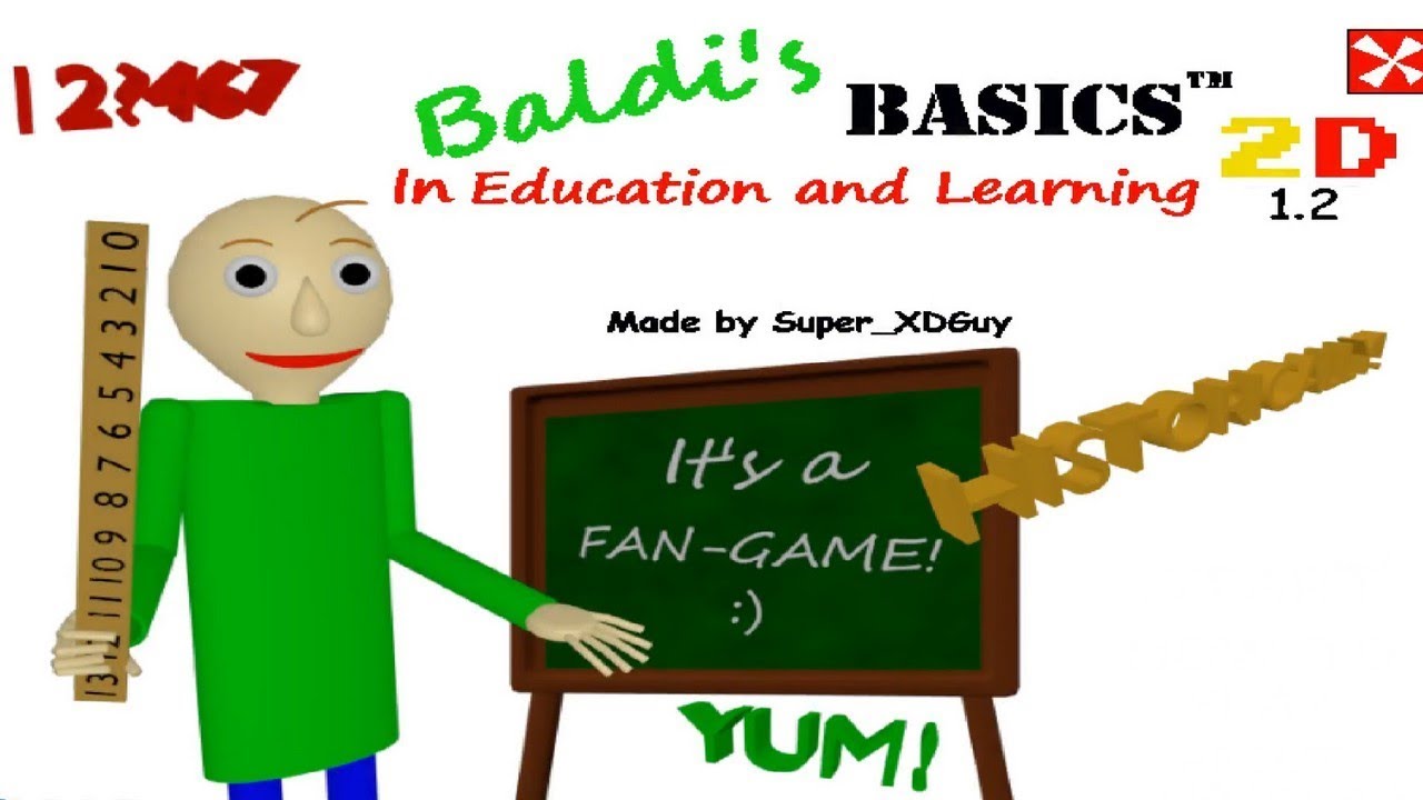 Baldi's Basics 2D REMASTERED v1.2 (Fan Game) - YouTube