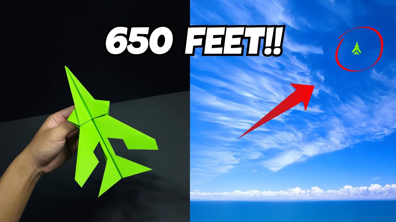 How to make a paper airplane that flies far non-stop up to 650 feet ...