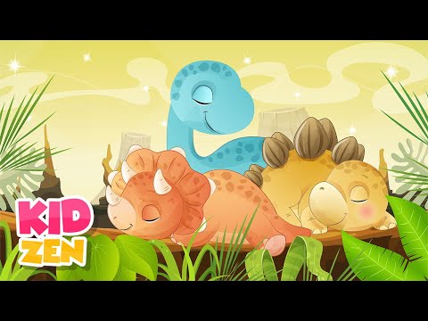 3 Hours Relaxing Baby Sleep Music | Sleepy Dinos 🦕 Soft Piano Music (Extended)