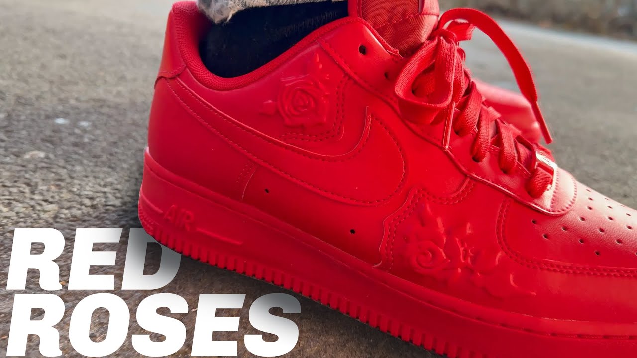 The Nike Air Force 1 Low Red Roses - Valentine's Day - YouTube