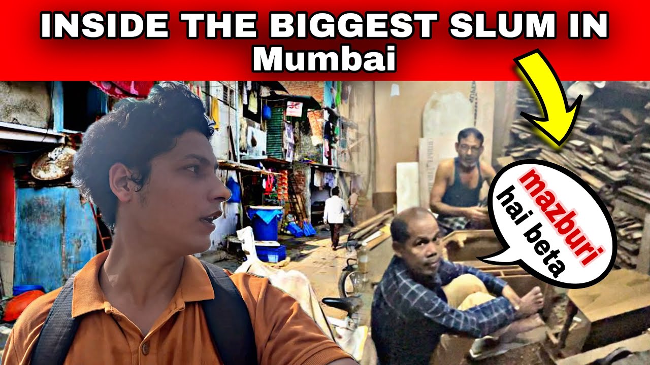 INSIDE THE BIGGEST SLUM in area Mumbai ||Slum life||Mumbai vlogs - YouTube