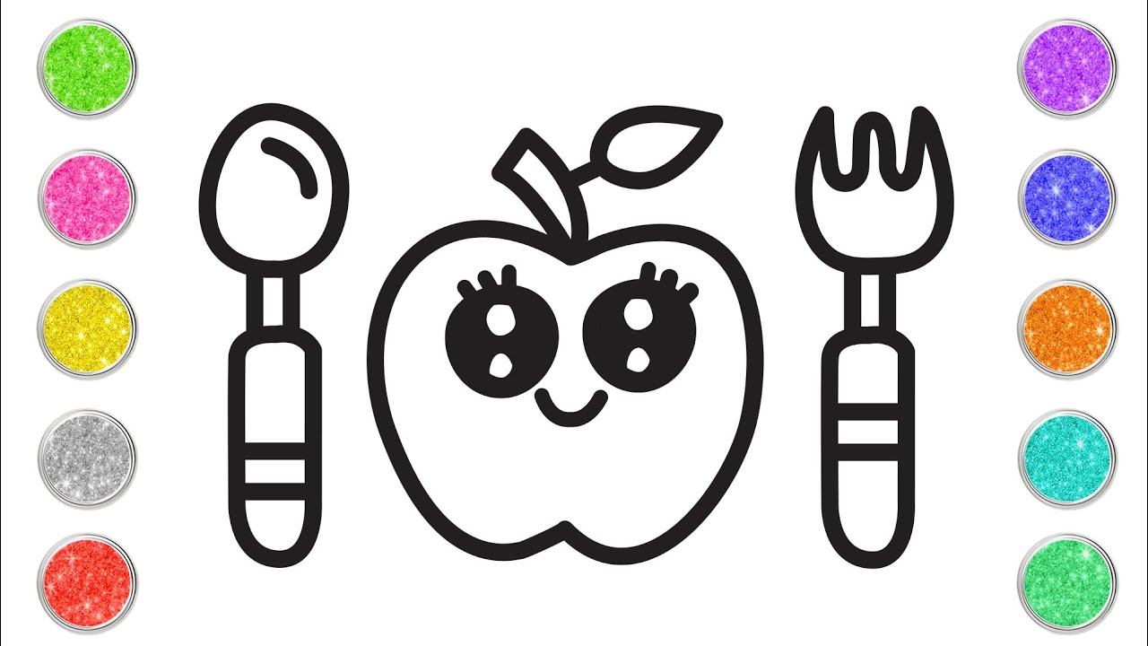 Easy Apple Drawing For Kids | Learn How To Draw An Apple | Drawing ...