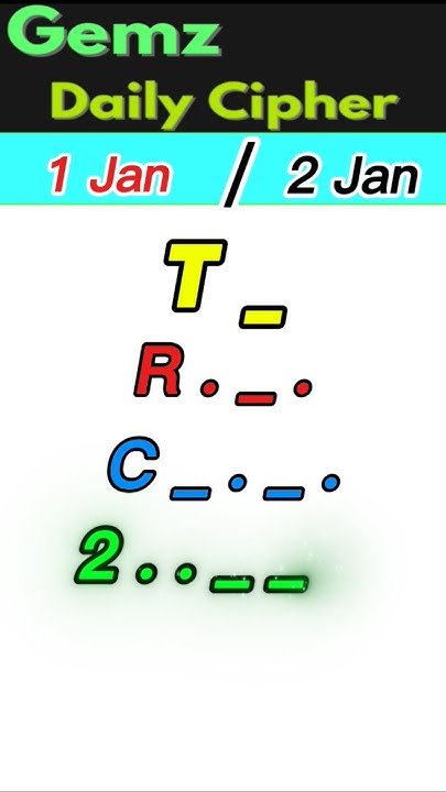 Gemz daily code today 1 January | gemz daily cipher codel gemz morse code 1 Jan #gemz #code #bot ...