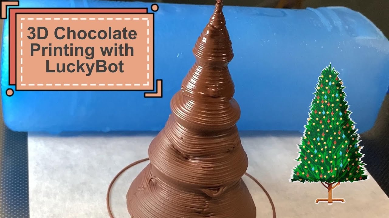 3D Chocolate Printing with LuckyBot- Edible Christmas Tree - YouTube