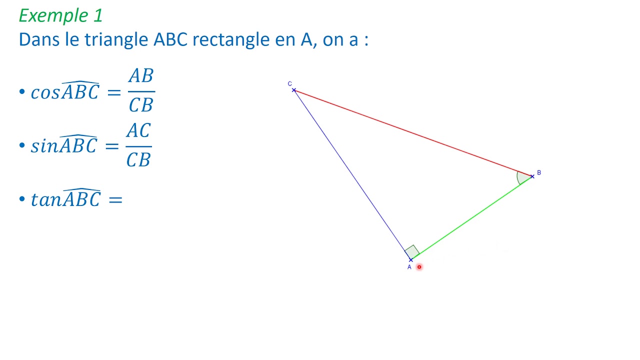 3e Chapitre 7 Triangle rectangle et trigonométrie 1 Définitions - YouTube