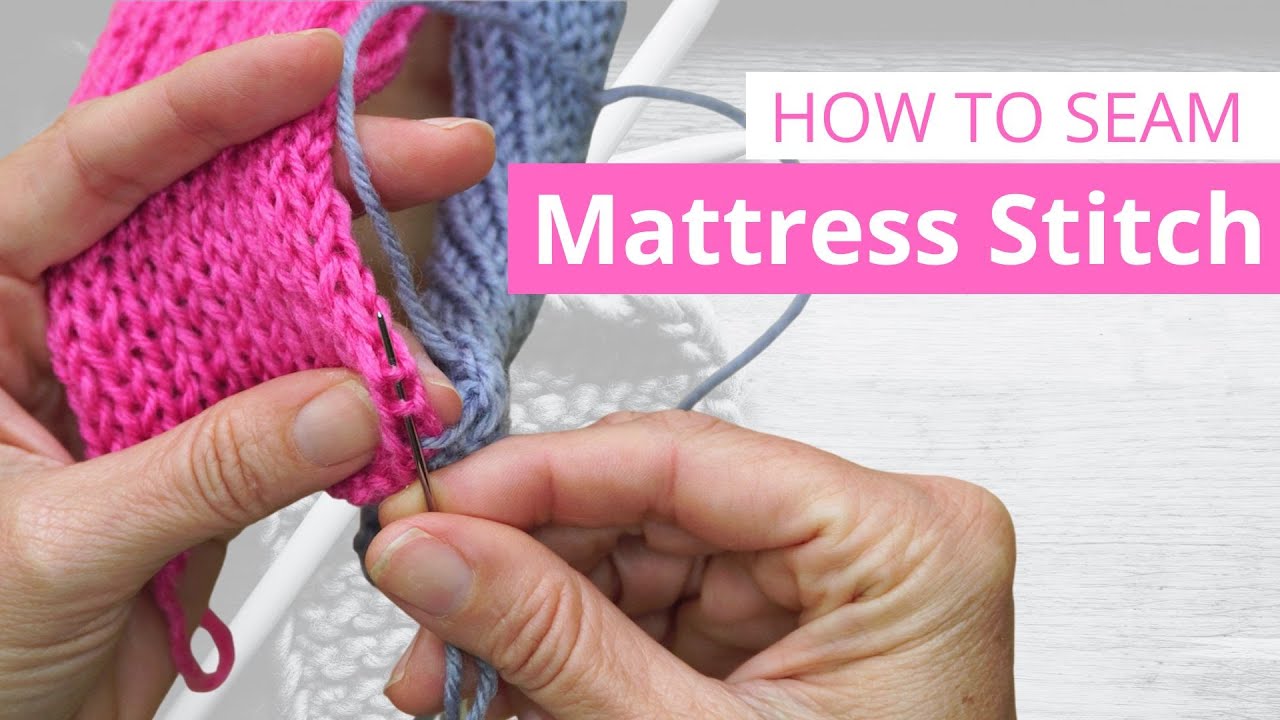 How to mattress stitch to JOIN knitting machine TUBES and Panels - YouTube