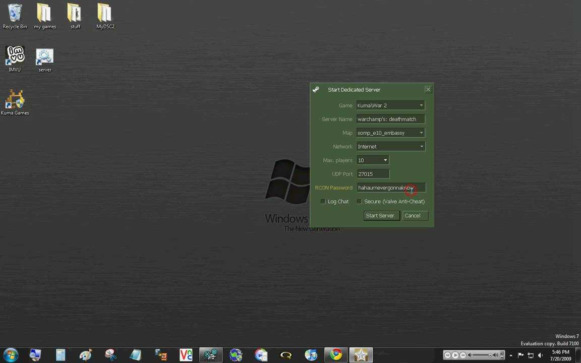 how to make a kuma games server - YouTube