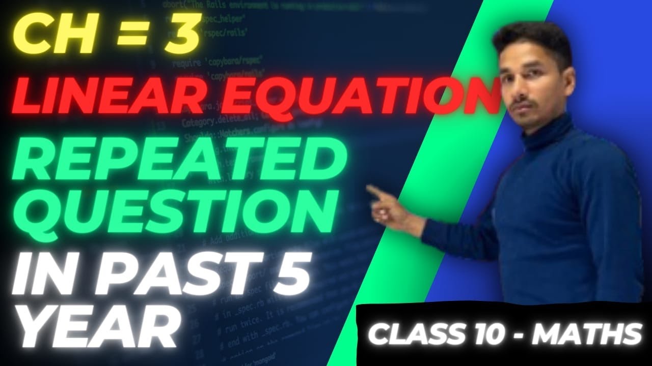 class 10 maths chapter 3 most repeated questions 2024 #maths - YouTube