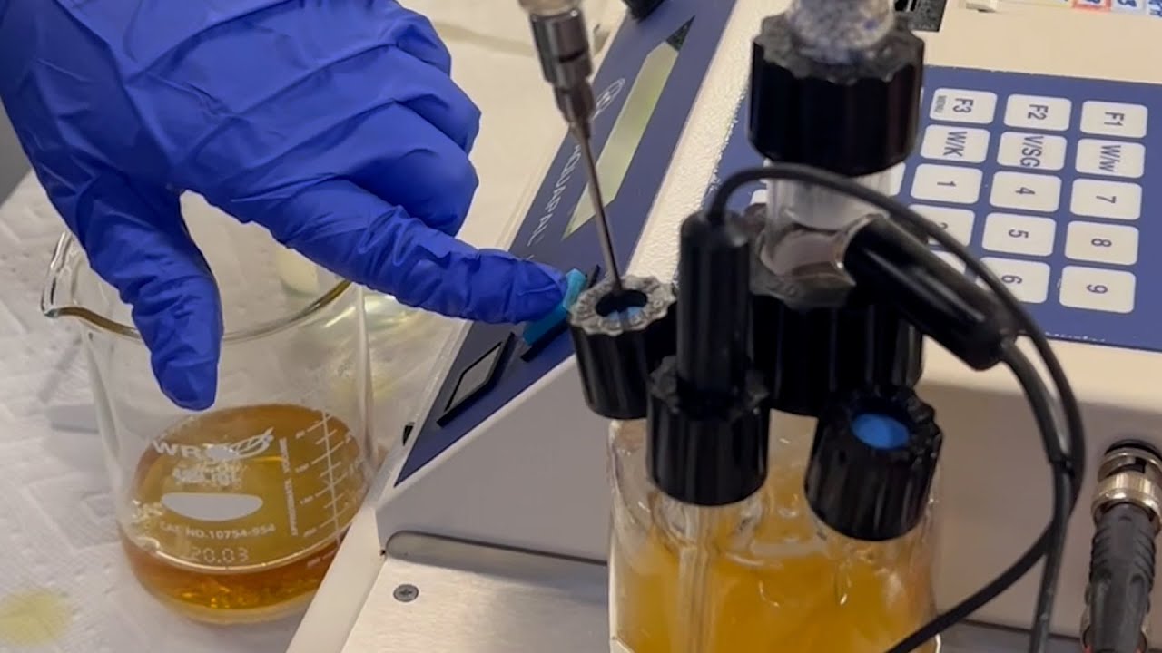 Karl Fischer test for transformer oil - YouTube