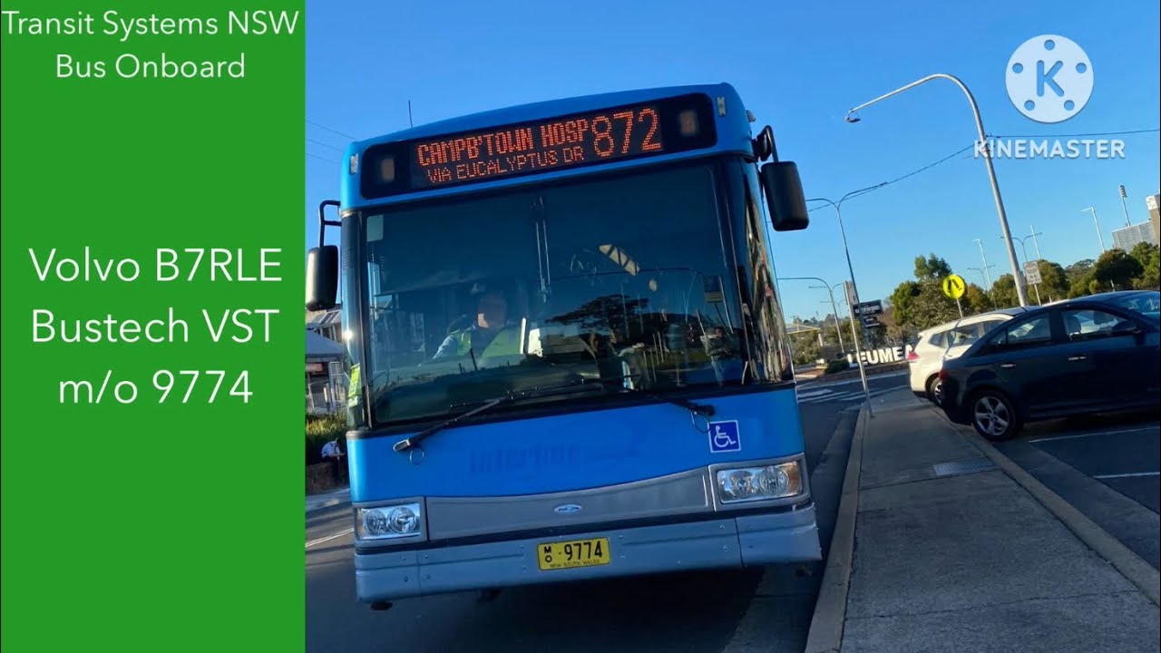 Transit Systems NSW Bus Onboard - Volvo B7RLE Bustech VST m/o 9774 ...