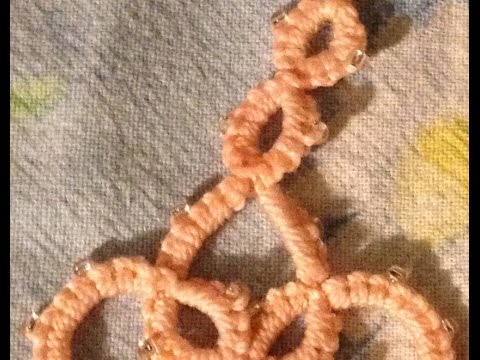 Needle Tatting Split Chain - YouTube