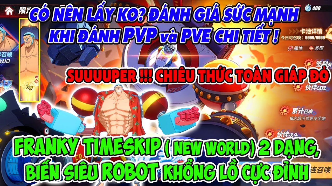 Ra Mắt FRANKY TIMESKIP Tướng SS Mới Skill Toàn Giáp Đỏ - PVP và PVE ...