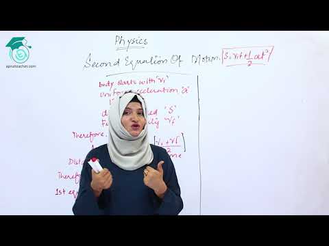 IX (9th) Physics, Second Equation of Motion | Chapter #3 | Kinematics ...