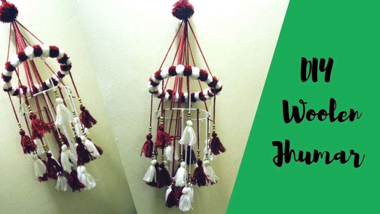 DIY Woolen Jhumar | Craft Idea Out of Wool | Home Decor | Handicraft ...