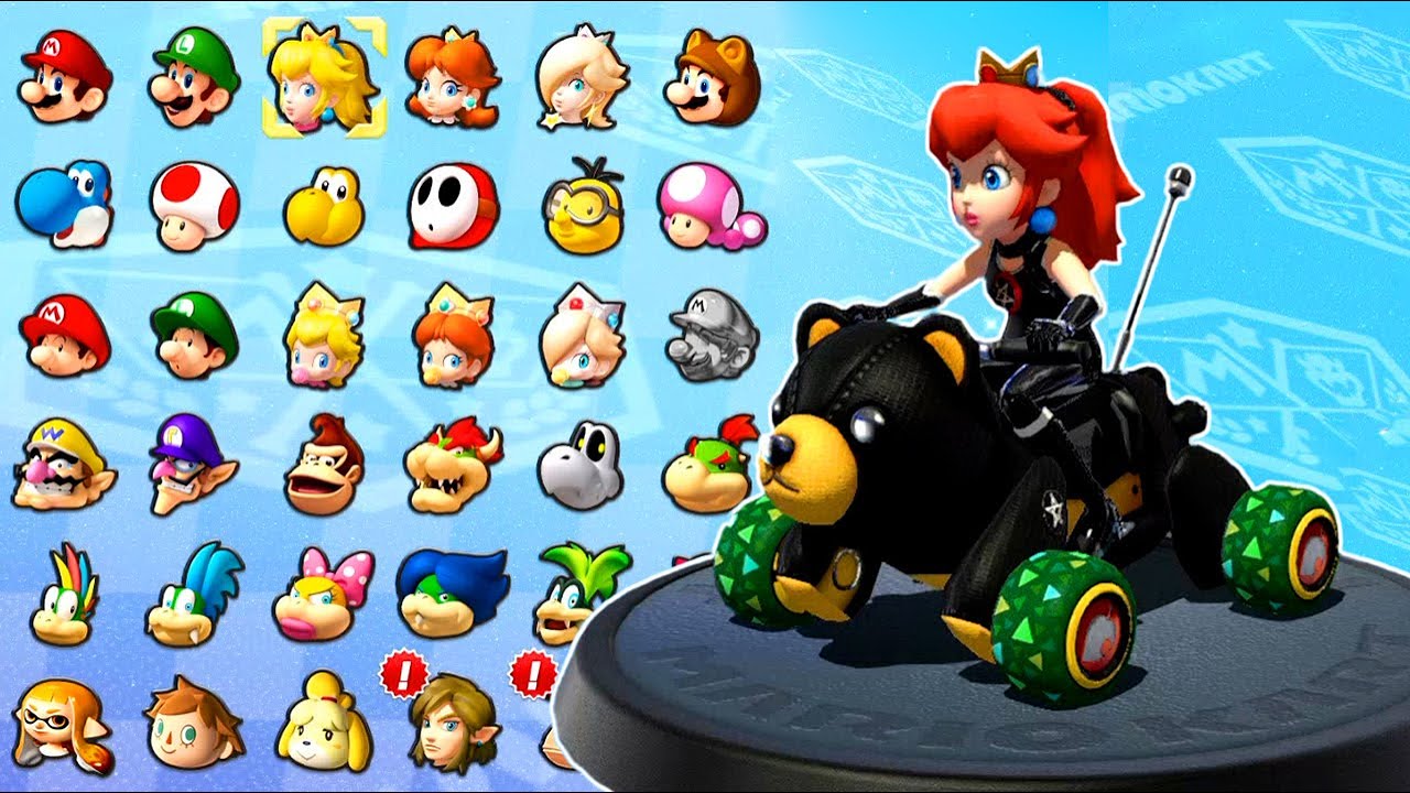 Mario Kart 8 Deluxe - BDSM Latex Princess Peach Ride on Black Teddy ...