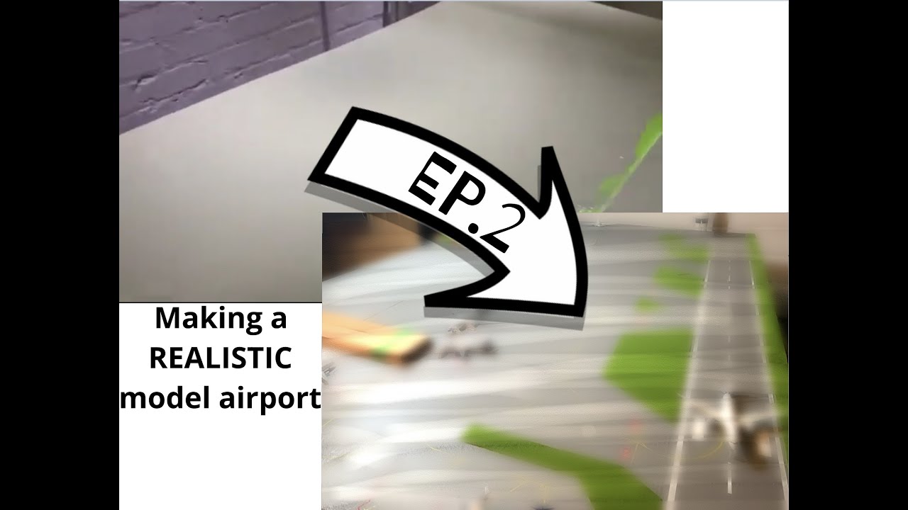 Making a realistic model airport ep.2. Grass, Gates and taxiway - YouTube