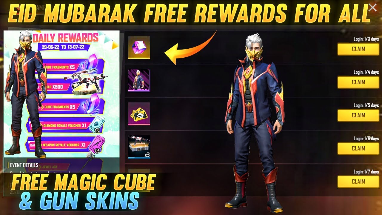Free Fire Eid Day Free Rewards || Free Magic Cube Free Fire || Free ...