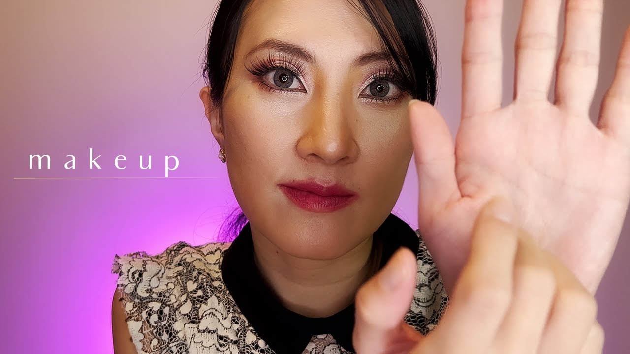 [ASMR]Doing Your Makeup Using Only Hands(Layered Sounds,hand movements ...