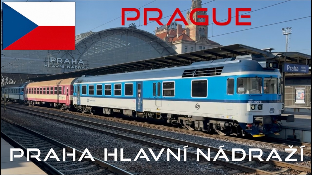 Czechia: Trains at Praha hlavní nádraží - Prague Main Station - YouTube
