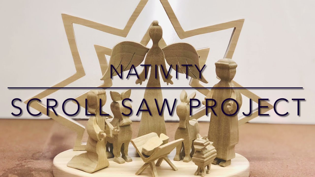 Christmas scroll saw project - Nativity set - YouTube