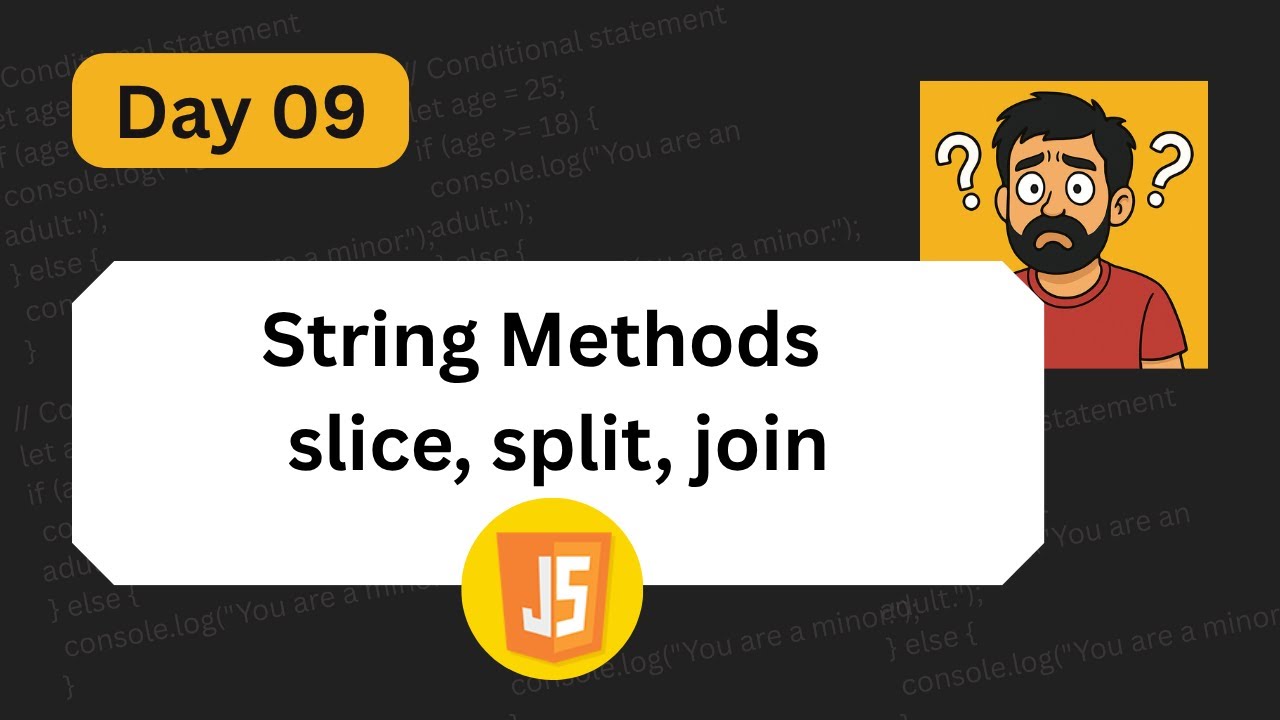 String Methods – slice, split, join - YouTube