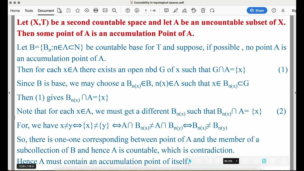 countability in topological spaces - YouTube