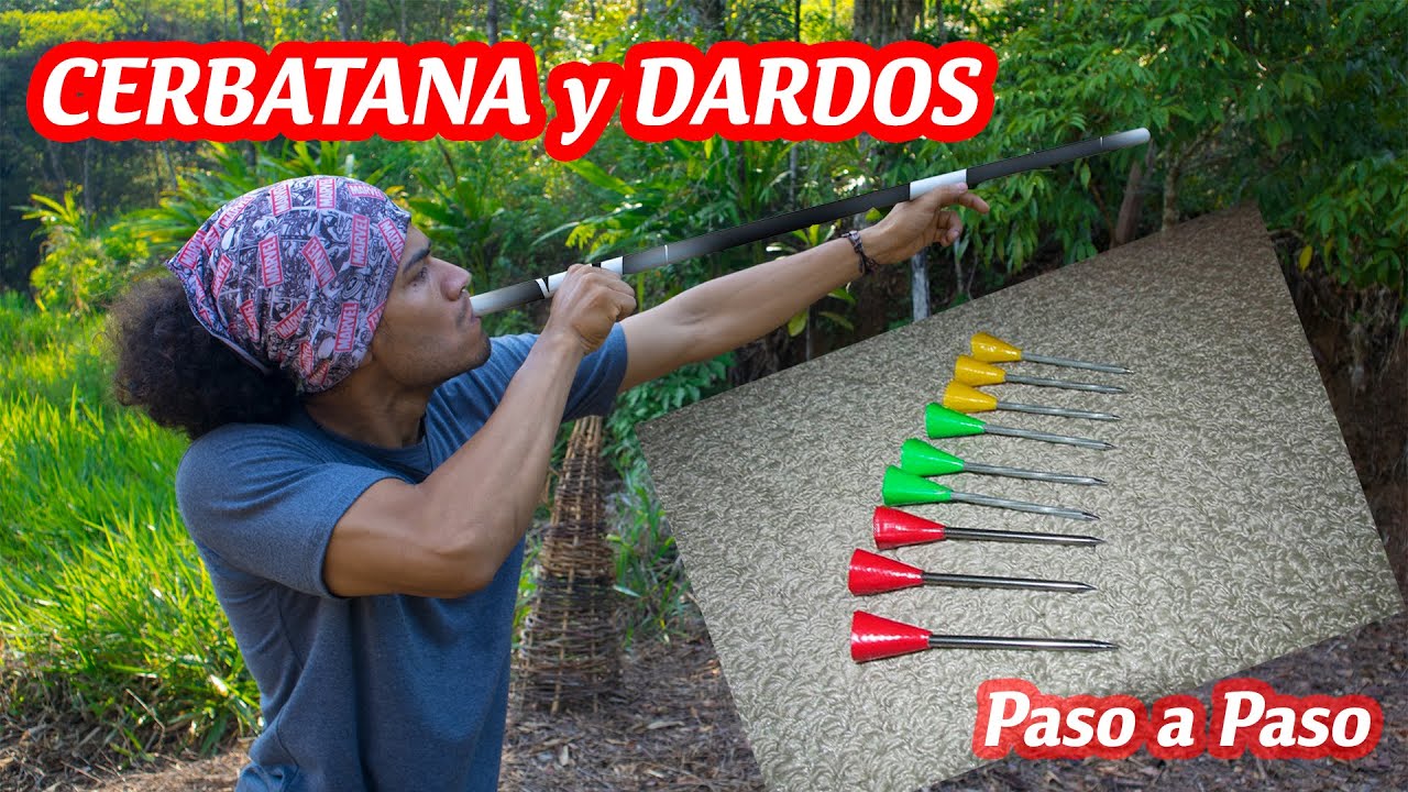 Como hacer una CERBATANA y dardos desde CERO, Cerbatana en PVC - YouTube