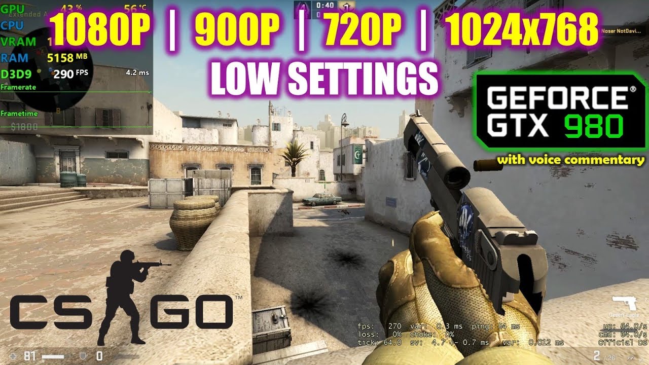 GTX 980 | CSGO - 1080p, 900p, 720p & 1024x768 - YouTube