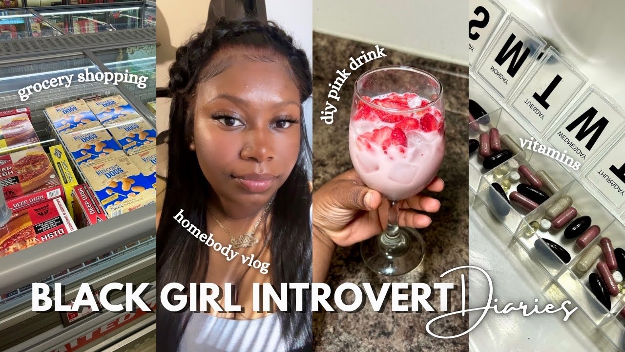 Black Girl Introvert Diaries ep. 22 | diy pink drink, self care ...