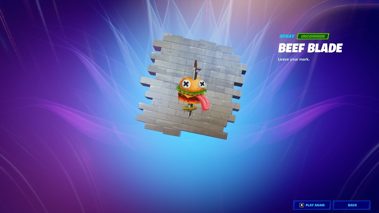 How To Unlock The BEEF BLADE Spray In Fortnite Chapter 2 Season 6 - YouTube
