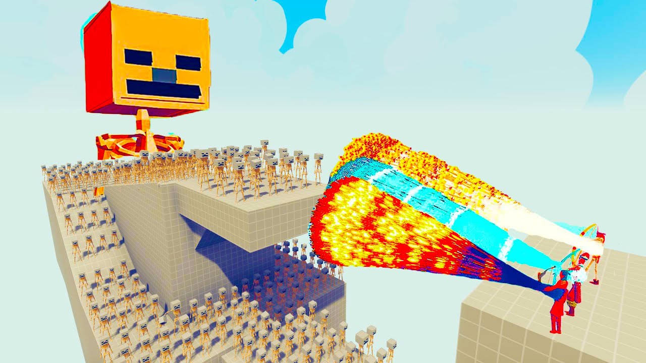 100x MINECRAFT SKELETON + 2x GIANT vs 3x EVERY GOD - Totally Accurate ...
