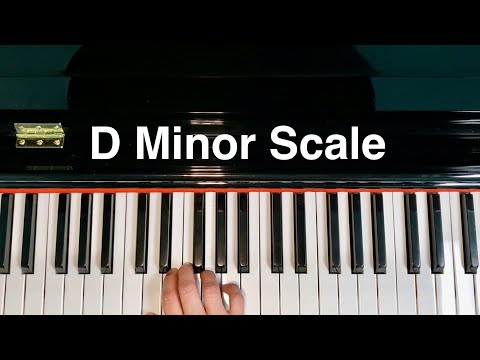 D Minor Scale on Piano Natural Harmonic Melodic - YouTube
