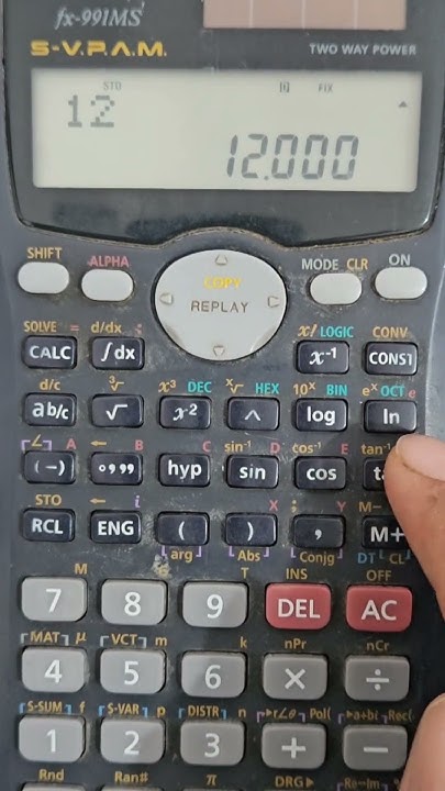 Saving values in 991MS calculator - YouTube