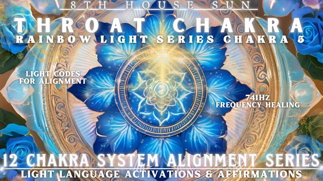 THROAT Chakra Light Language Activation |🌈12 Chakra System Rainbow ...