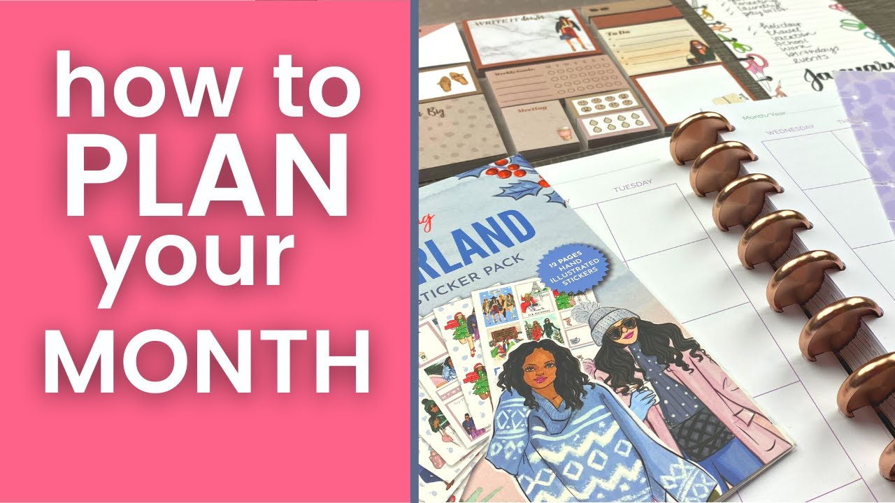How to plan your MONTH - January planner set up - plan with me - YouTube